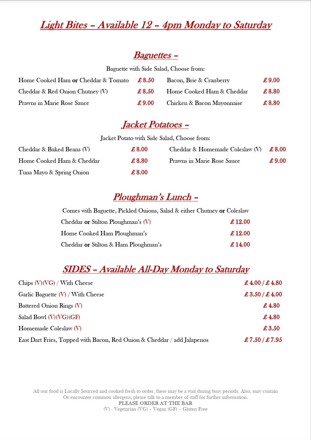 Taste the Flavours of Dartmoor at East Dart Inn | Food & Drink Menu